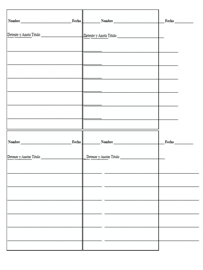 Blank Stop and Jot PDF | PDF