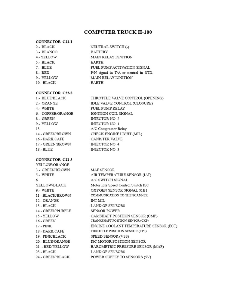Truck Computer H-100 | PDF