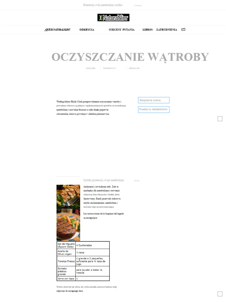 Oczyszczanie Wątroby - NaturalSlim | PDF