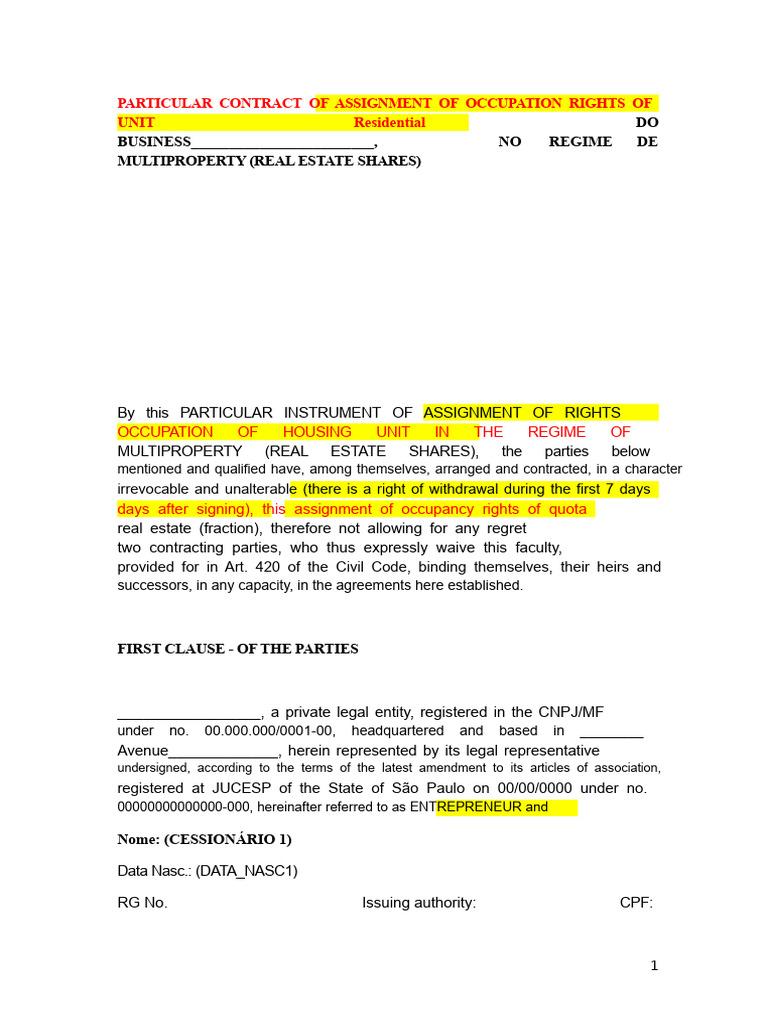 Amended Fractional Contract 02 | PDF | Assignment (Law) | Payments