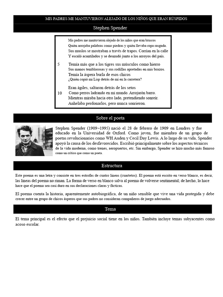 Mis Padres Me Mantuvieron - Análisis y Preguntas | PDF