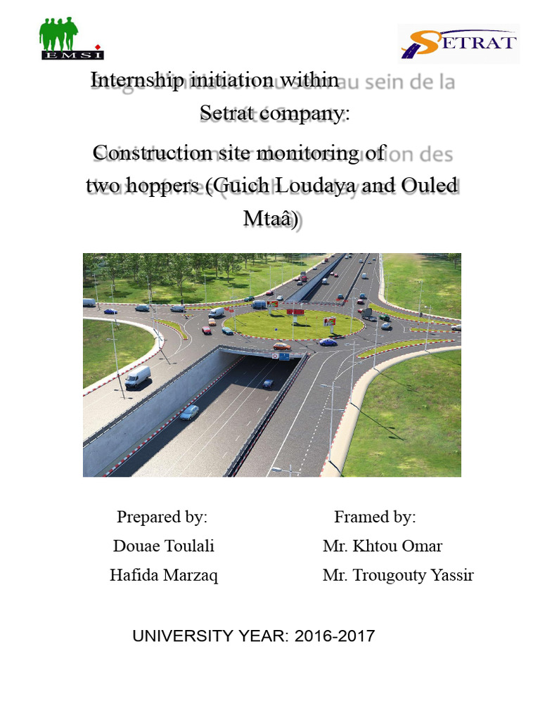 Internship Report: Management of Construction Work For The Building of ...