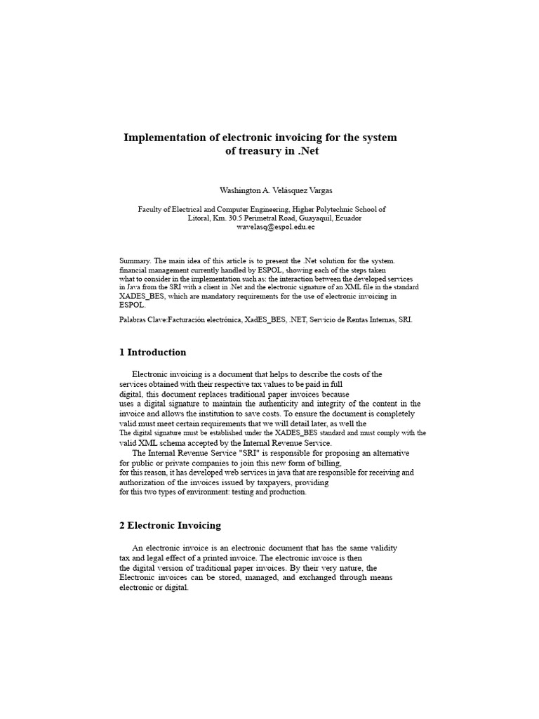 Implementation_of_electronic_billing.pdf | PDF | Xml | Invoice