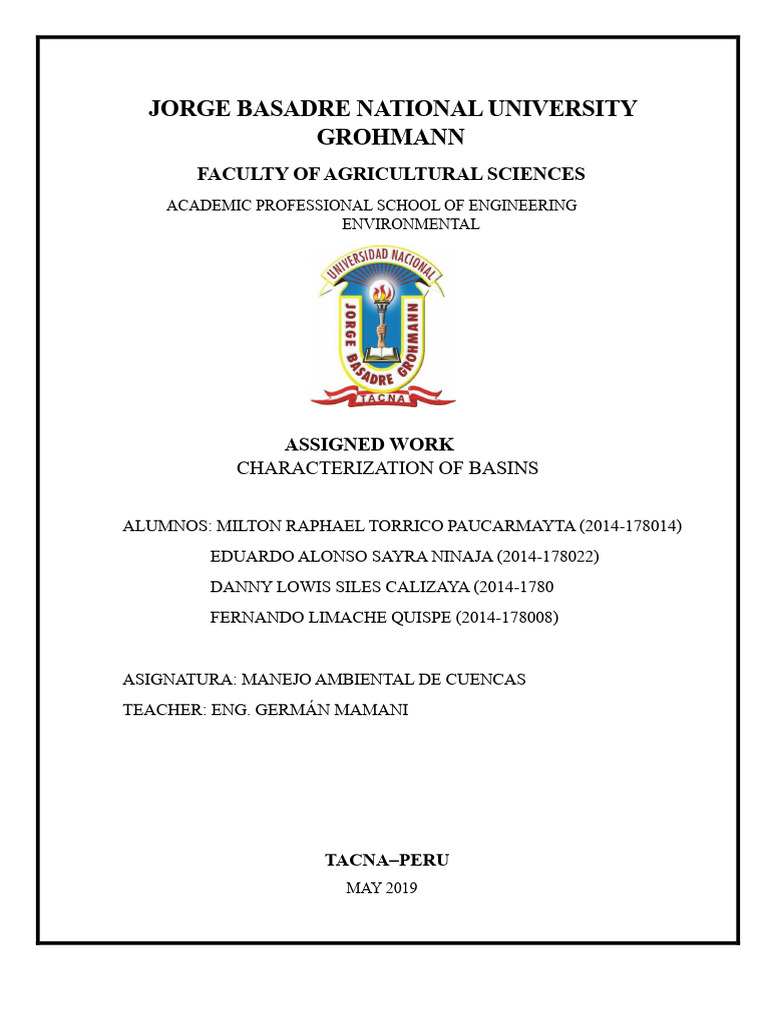 Characterization of Basins | PDF | Drainage Basin | Earth Sciences
