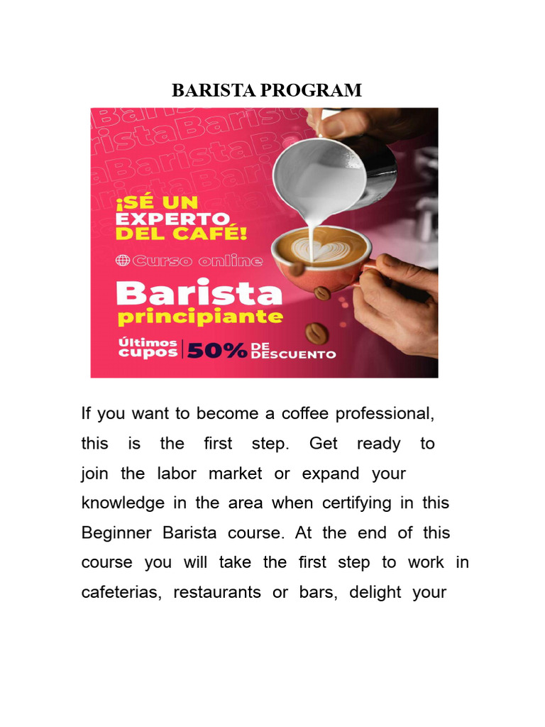 Beginner Barista | PDF | Coffee | Drink