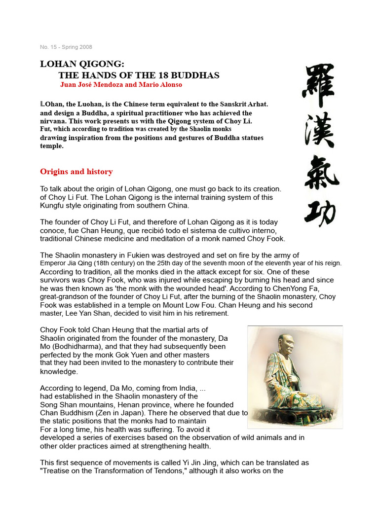 No. 15 - Lohan Qigong The Hands of The 18 Buddhas | PDF | Shaolin ...