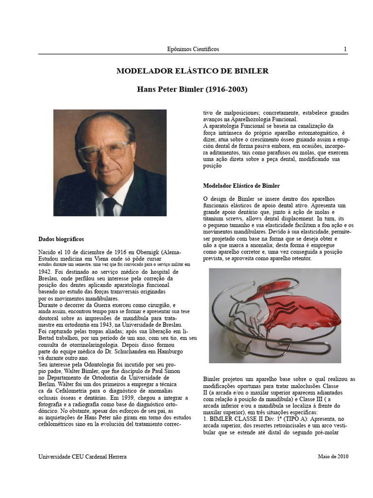 Eponimo Bimbler | PDF | Dente humano