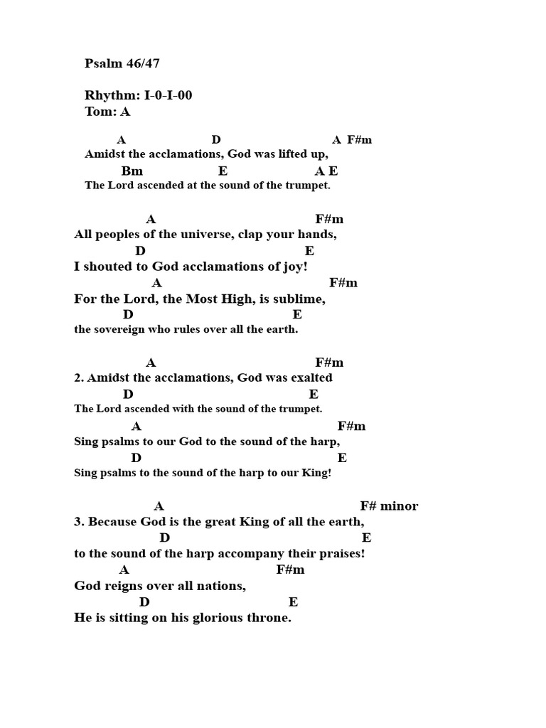 Psalm 46-47 - Through Shouts of Joy | PDF