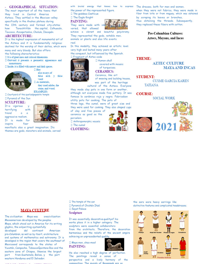 311319985-Trifold of Maya and Aztec Culture | PDF | Maya Civilization ...
