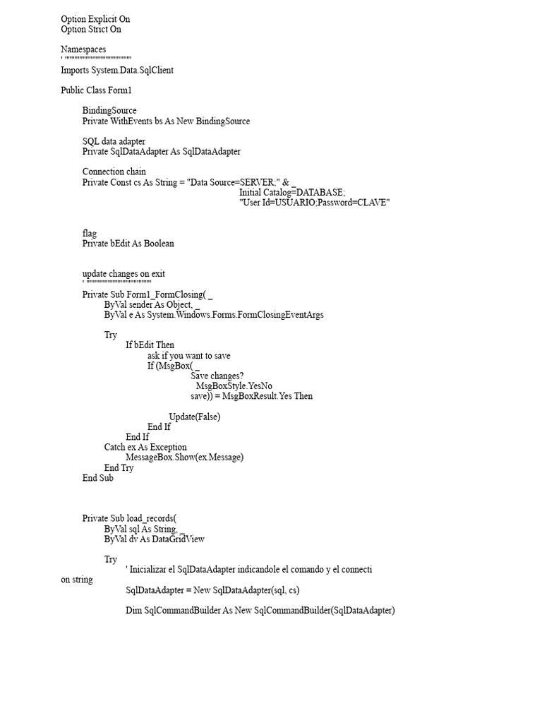 ADD, UPDATE, DELETE AND MODIFY RECORDS IN A DATAGRIDVIEW-1.txt | PDF | Software Engineering ...