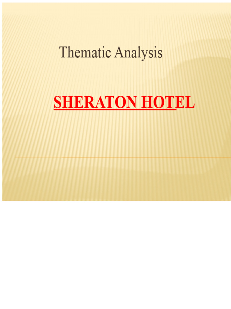 SHERATON HOTEL (1) | PDF