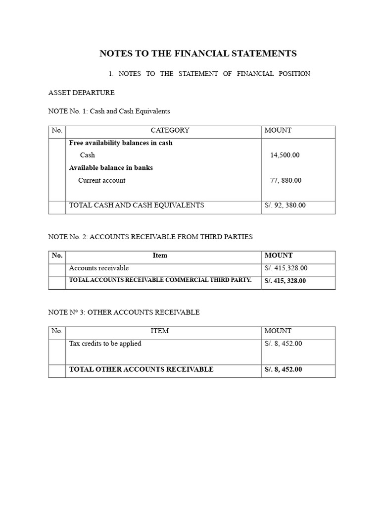 Financial Statement Notes Summary | PDF | Retained Earnings | Taxes