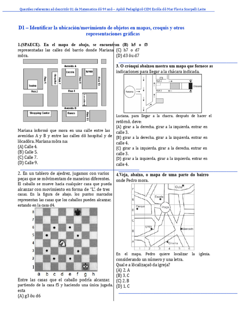 Descriptor 1 - matemáticas 9º año | PDF