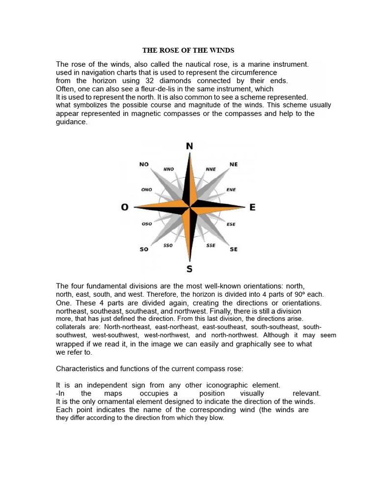 THE COMPASS ROSE.docx | PDF | Wound | Compass