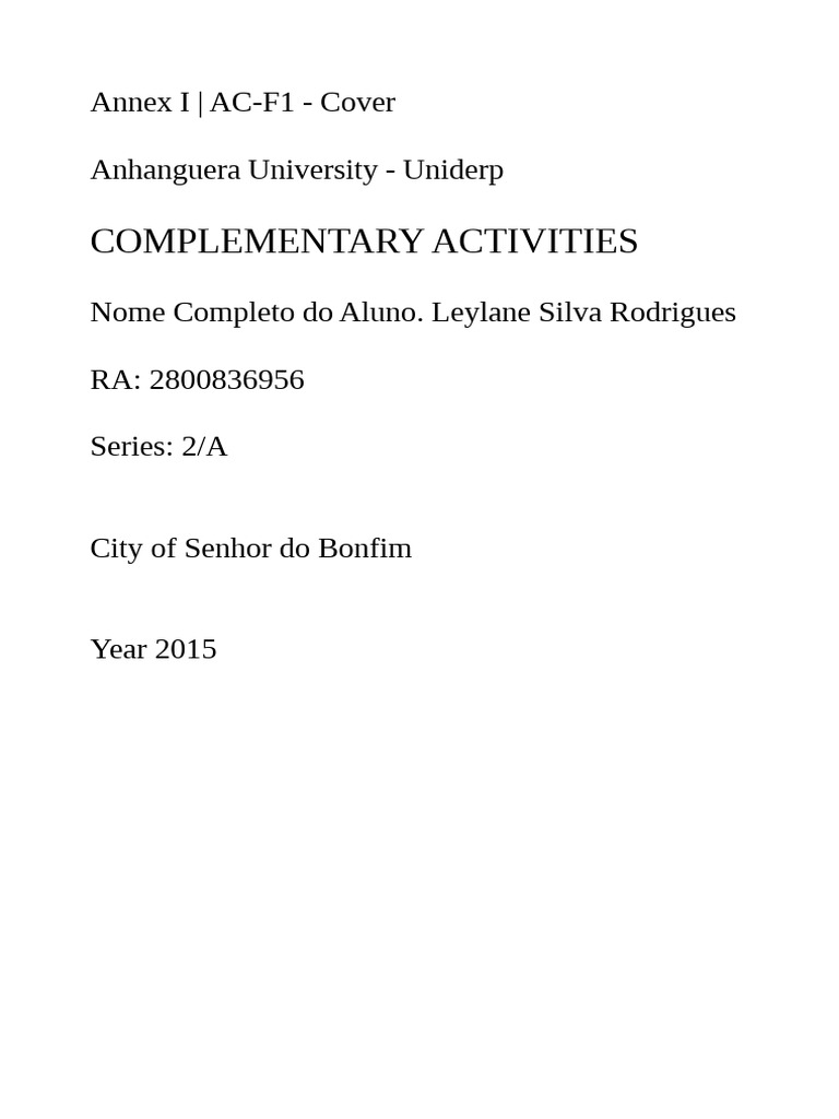 Complementary Activities to Post | PDF | Thesis | Learning