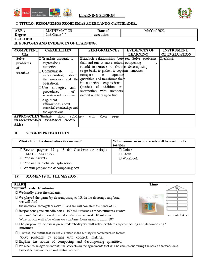 SESSION WE SOLVE PROBLEMS BY ADDING QUANTITIES | PDF | Mathematics ...