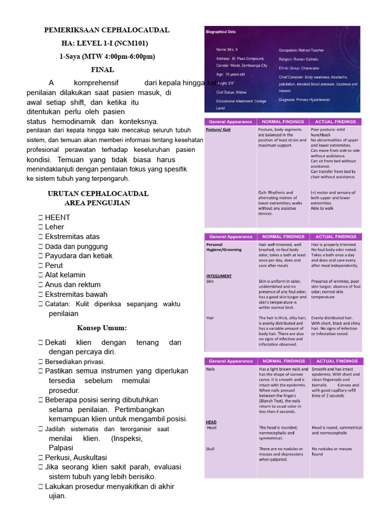 Penilaian Cephalocaudal | PDF