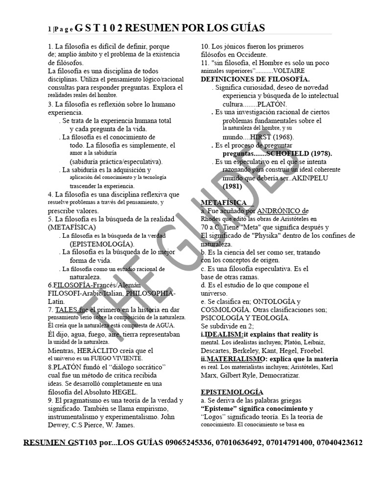 Resumen Del GST 102 Por El Guía | PDF | Razonamiento deductivo | Lógica