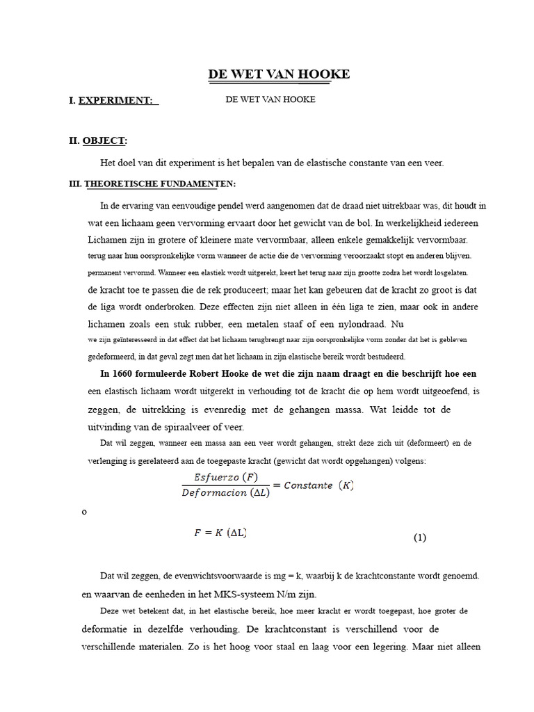 Experiment (Wet Van Hooke) | PDF