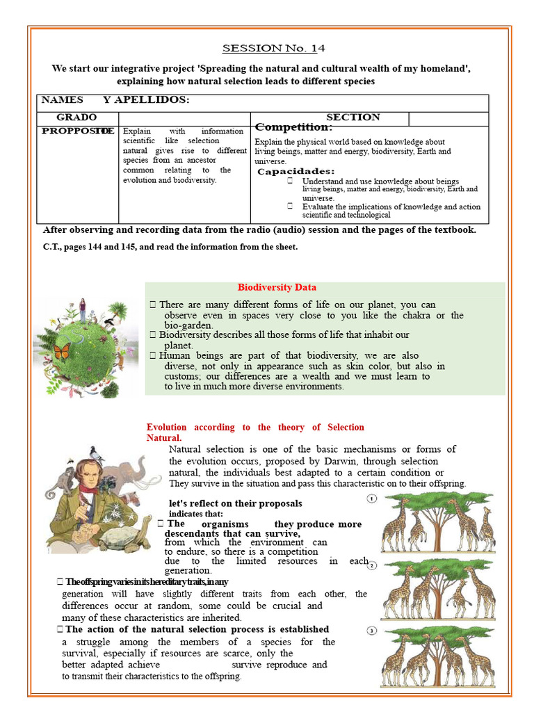 Session N°14 - Natural Selection | PDF | Natural Selection | Biodiversity