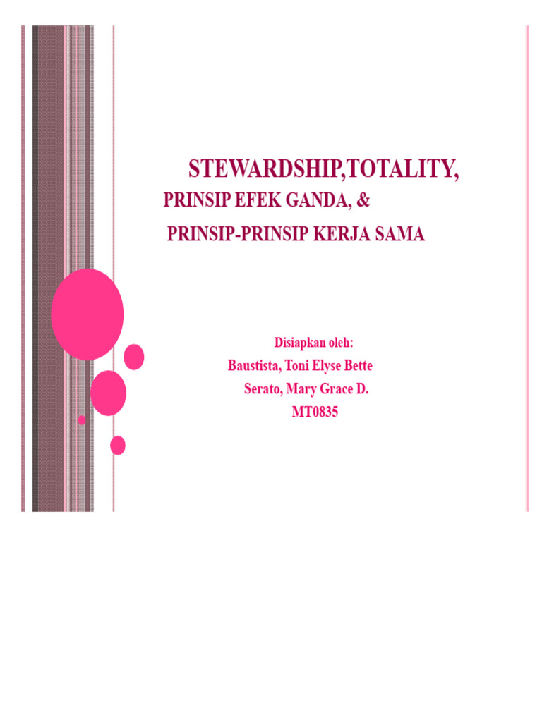 Pengelolaan, Totalitas, Prinsip Efek Ganda, & | PDF