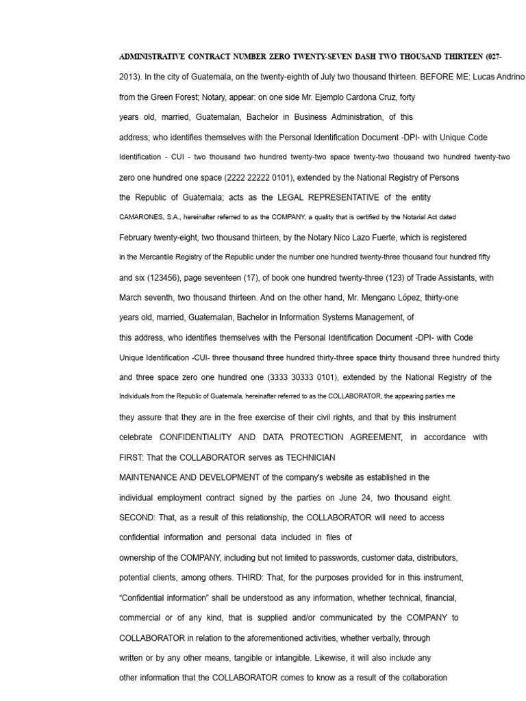 Confidentiality Agreement.pdf | PDF | Business Law | Private Law