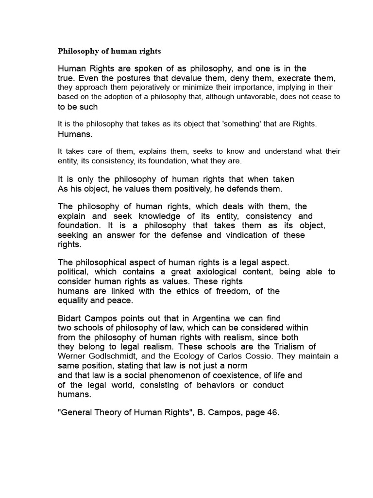 Philosophy of Human Rights Explained | PDF | Human Rights | Habeas Corpus