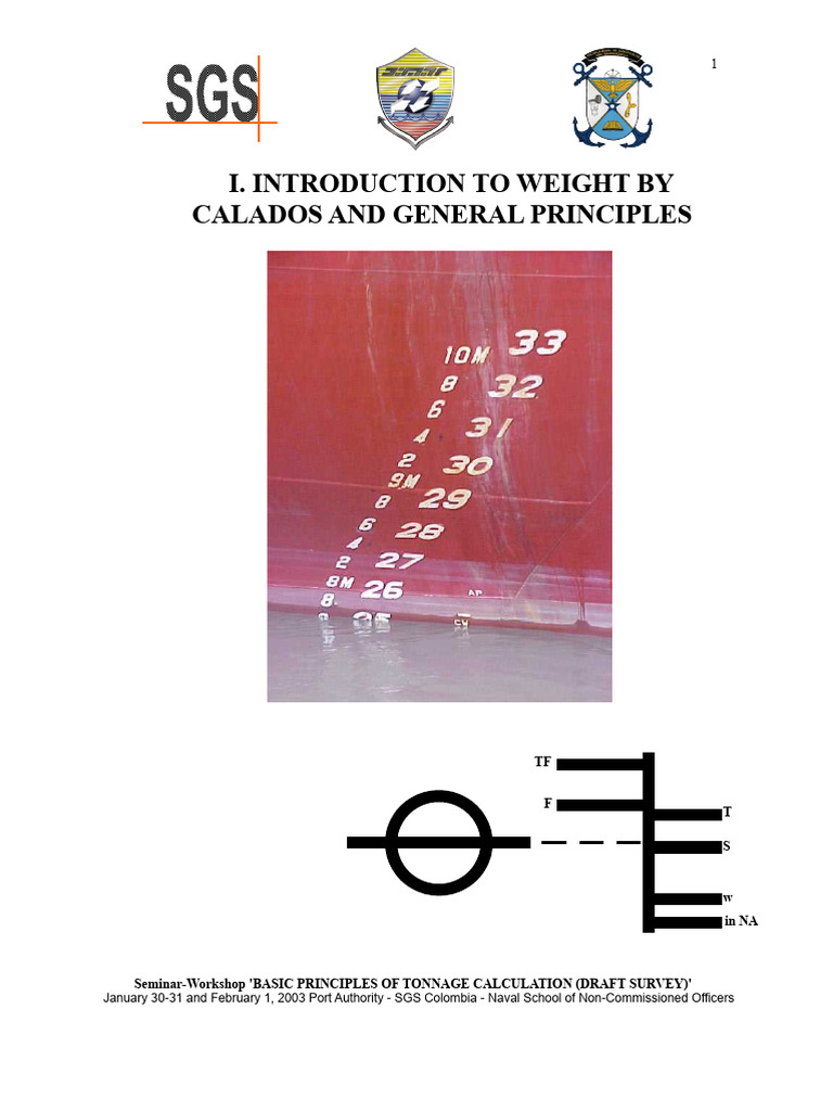 Draft Survey Weight Calculation Guide | PDF | Ships | Density