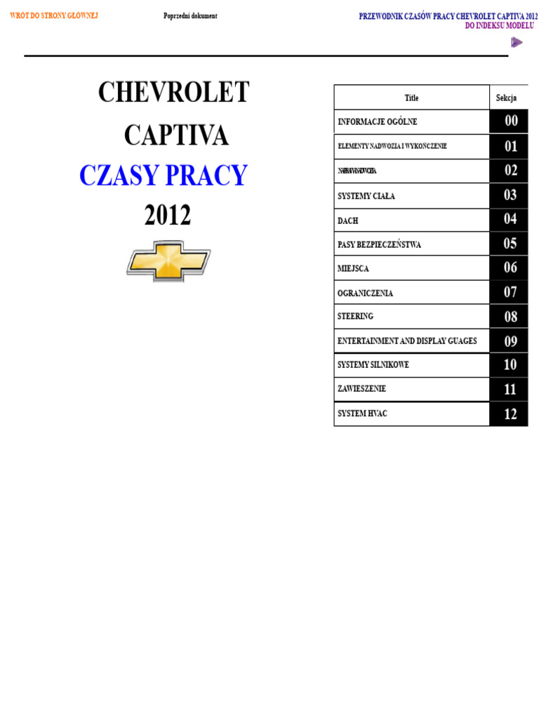 Chev Captiva LT 20121 | PDF