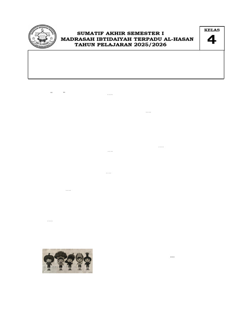 Ujian Akhir Seni Rupa MI Al-Hasan 2025/2026 | PDF