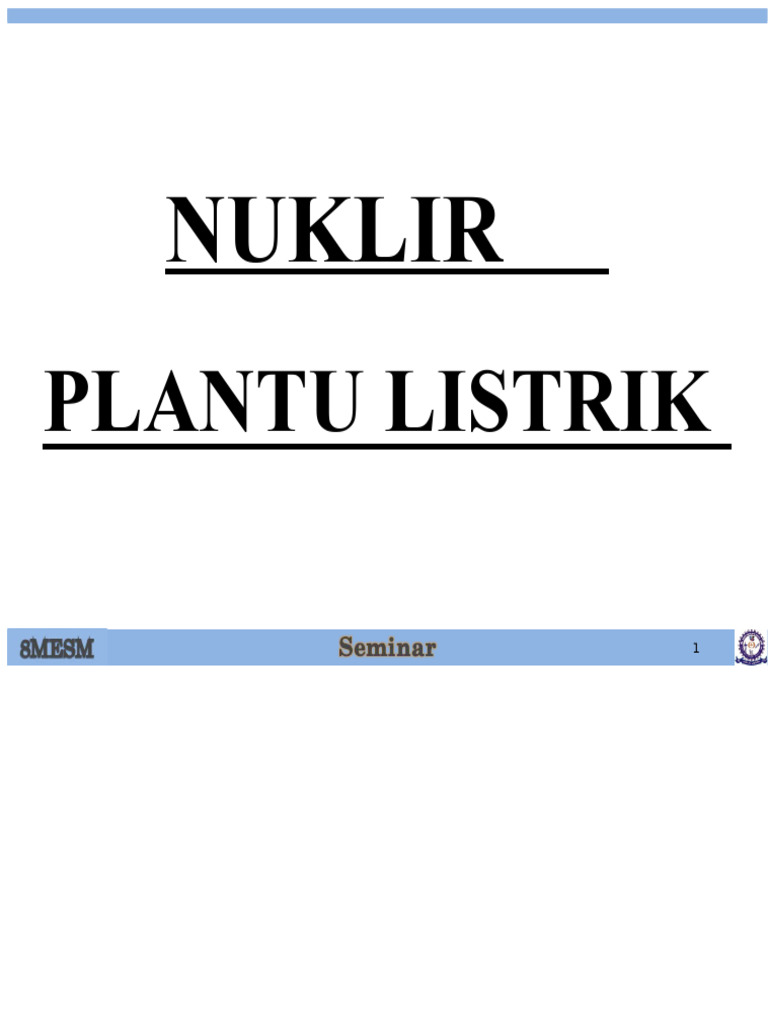 Tentang Pembangkit Listrik Tenaga Nuklir | PDF
