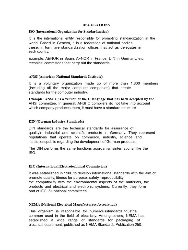 Overview of International Standards Organizations | PDF