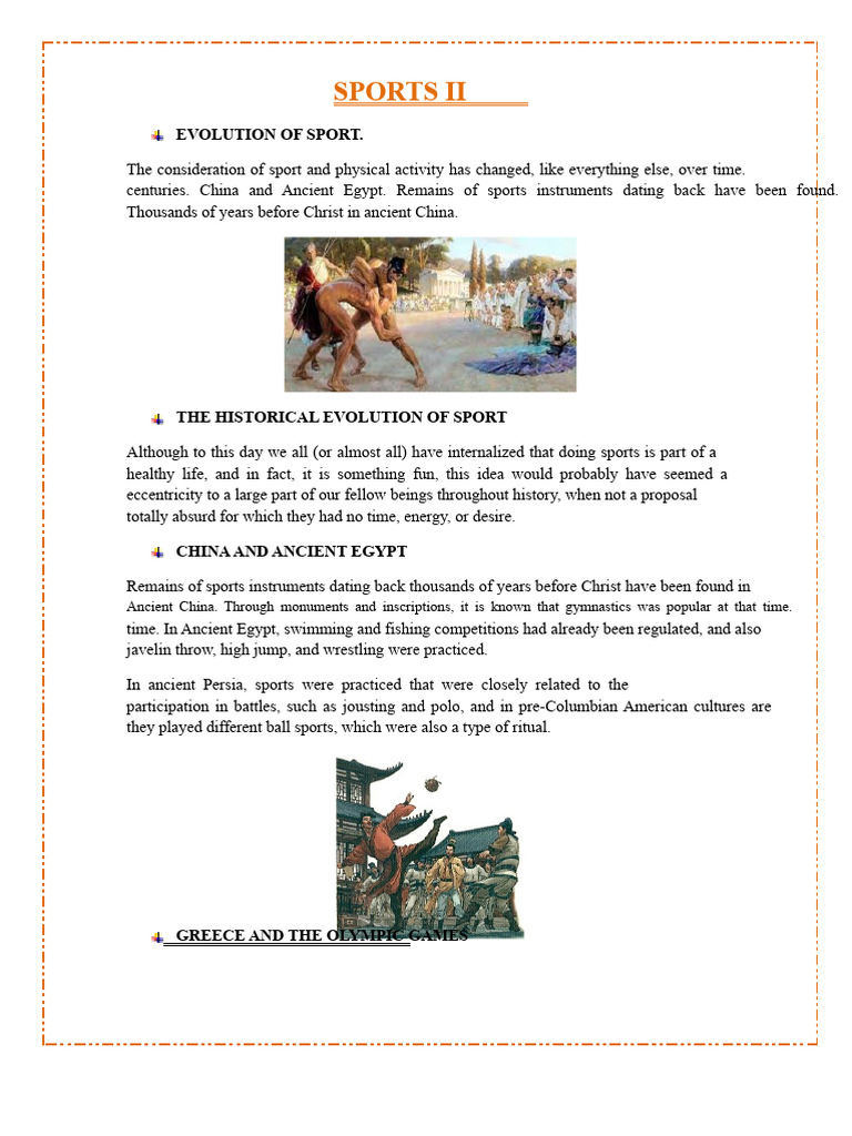 evolution of sport | PDF | Sports