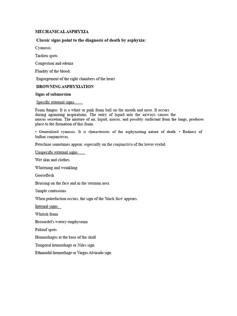 MECHANICAL ASPHYXIA | PDF