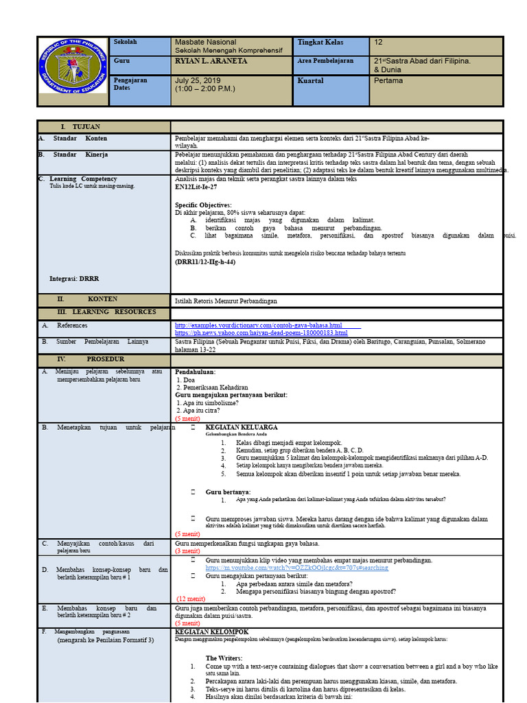 Analisis Sastra Filipina Abad 21 | PDF