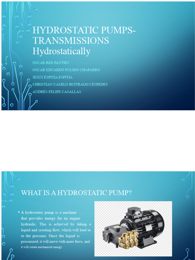 Hydrostatic Pumps | PDF | Pump | Piston