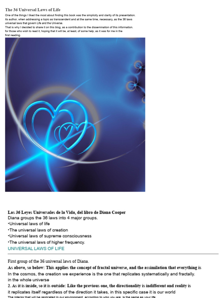 The 36 Universal Laws of Life | PDF | Prayer | Thought