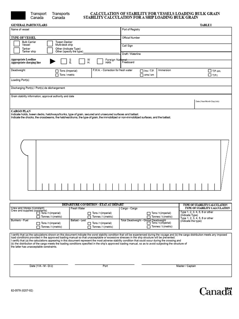 Stability Calculation | PDF | Tonne | Oil Tanker