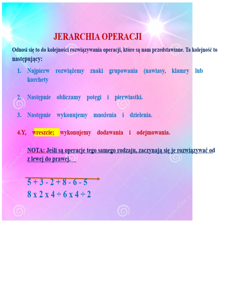 Hierarchia Operacji | PDF