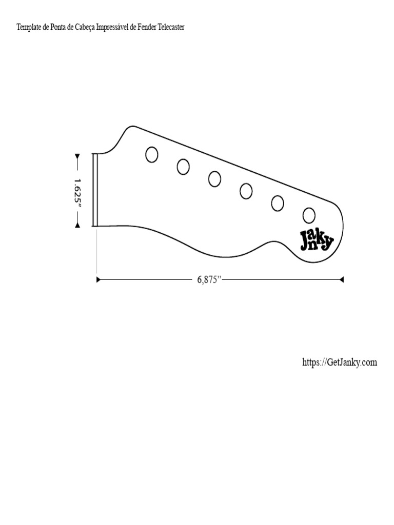Fender Telecaster Modelo de Cabeça Imprimível PDF | PDF