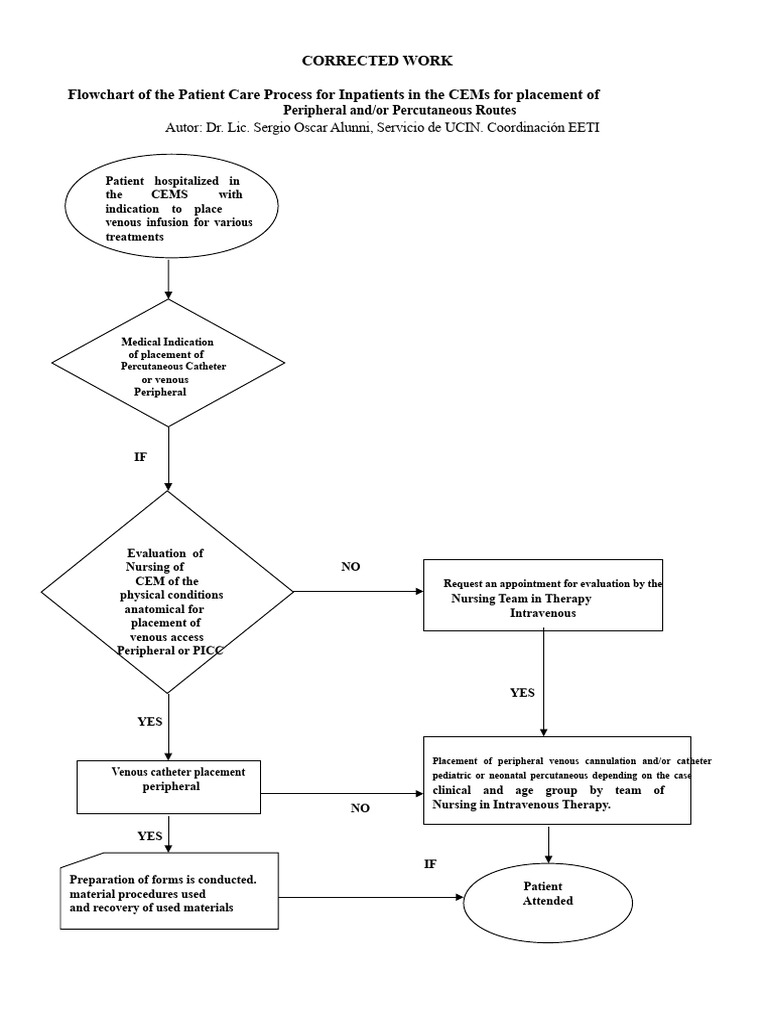 Flowchart of The Patient Care Process in The CEMs For Placement of ...