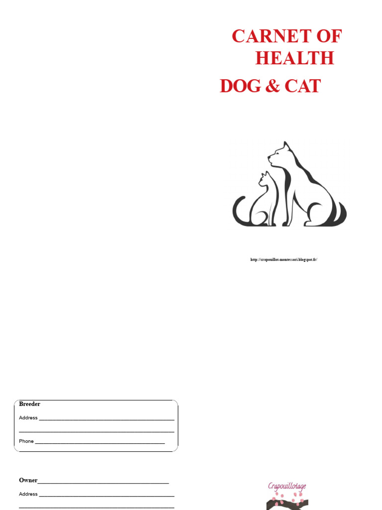 Health Notebook | PDF | Cats | Dogs