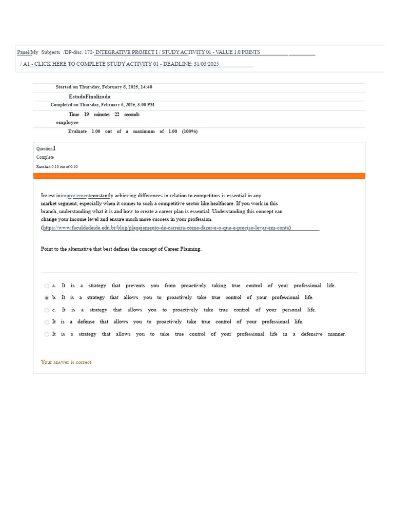 A1 - Click Here To Complete Study Activity 01 - Final Deadline - 31-03 ...