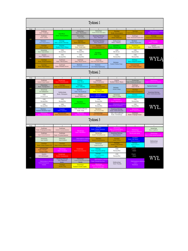 Harmonogram nauki krok 1 obozu szkoleniowego | PDF