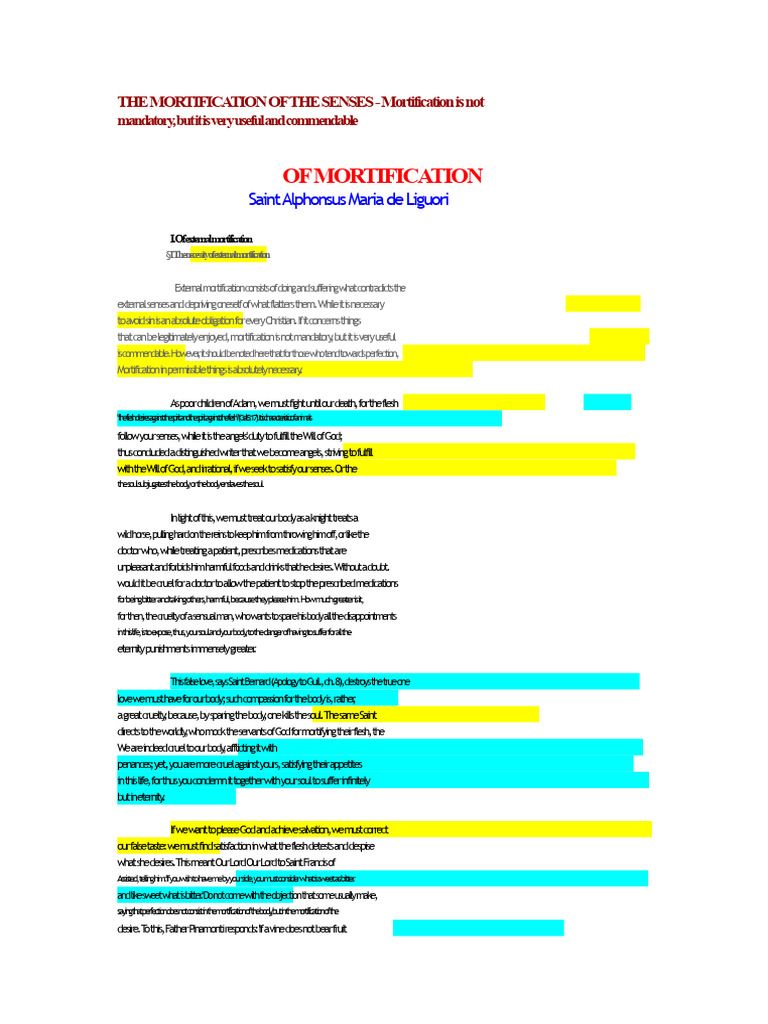 Understanding External Mortification | PDF | Theology | Systematic Theology