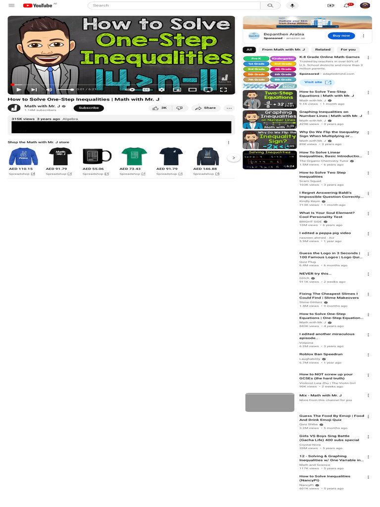 45 How To Solve One Step Inequalities Math With Mr J Youtube Pdf