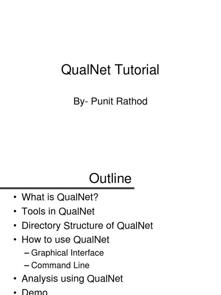 Qualnet Tutorial | PDF | Network Topology | Computer Network