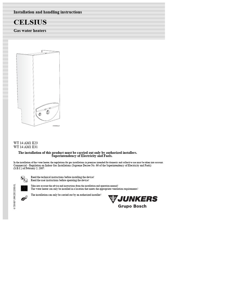 Celsius Heater | PDF | Water Heating | Valve