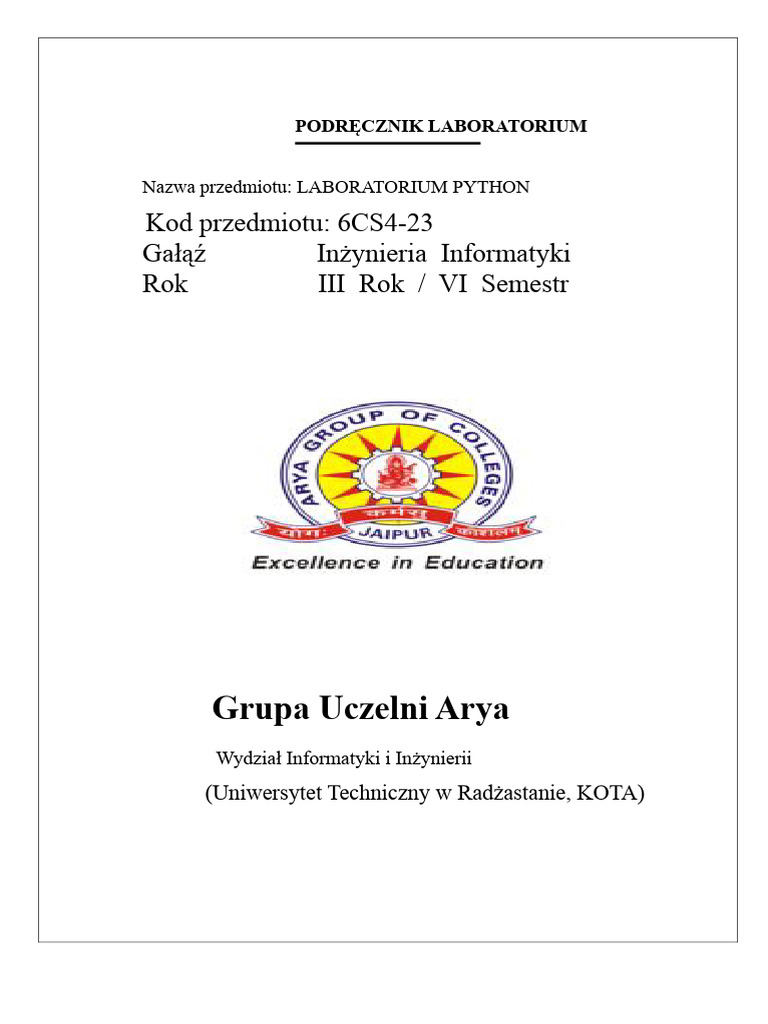 6CS4 23 Python Manual | PDF