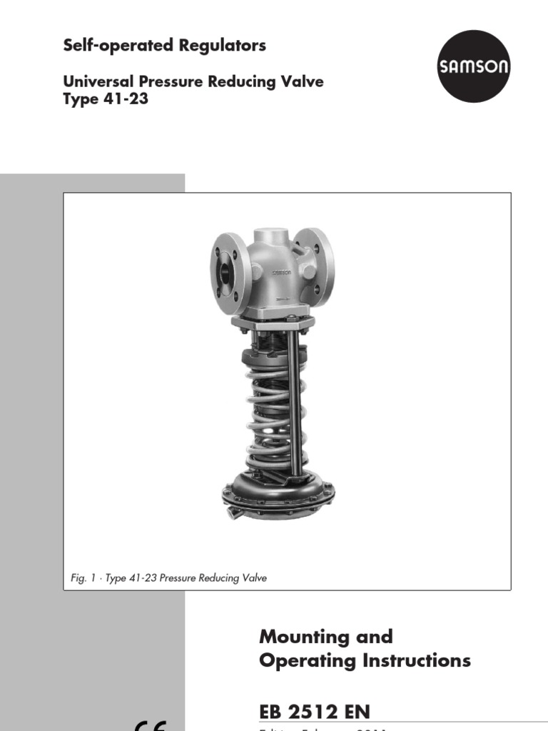 Samson PRV Mounting and Operating Instruction | PDF | Valve | Tap (Valve)